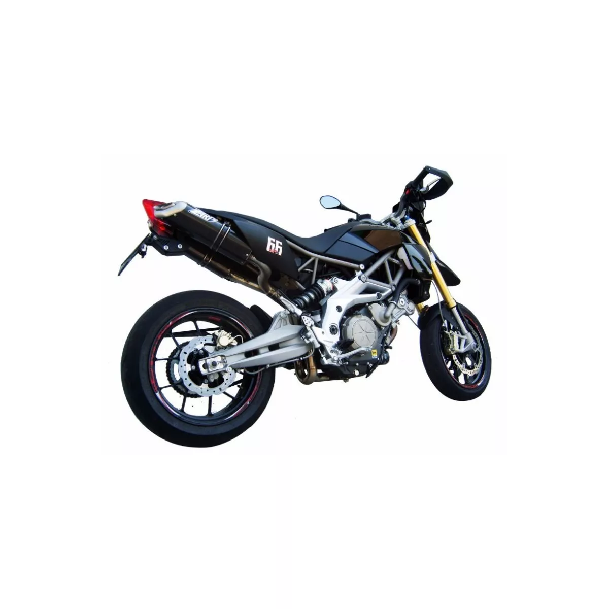 Silencieux homologués alu noir ZARD pour Aprilia Dorsoduro 750 - Tech2Roo