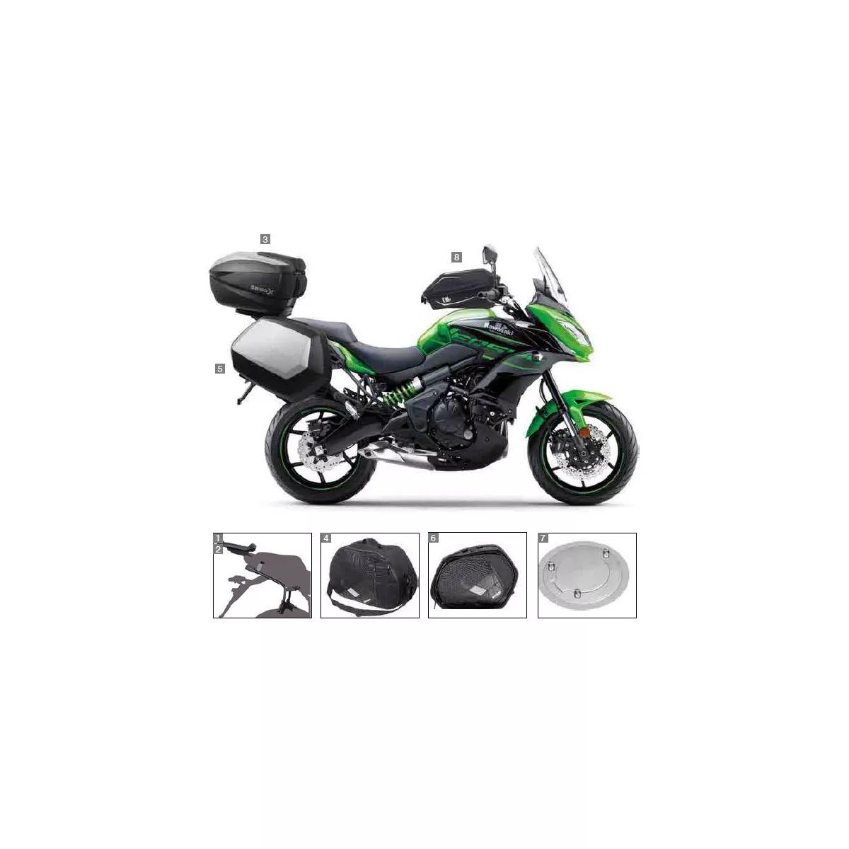 Pack bagagerie complet SHAD pour Kawasaki Versys 650 2015-2025 - Tech2Roo