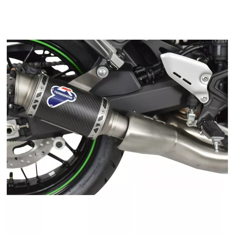 Silencieux Termignoni rond carbone embout inox pour Kawasaki Z900RS ...