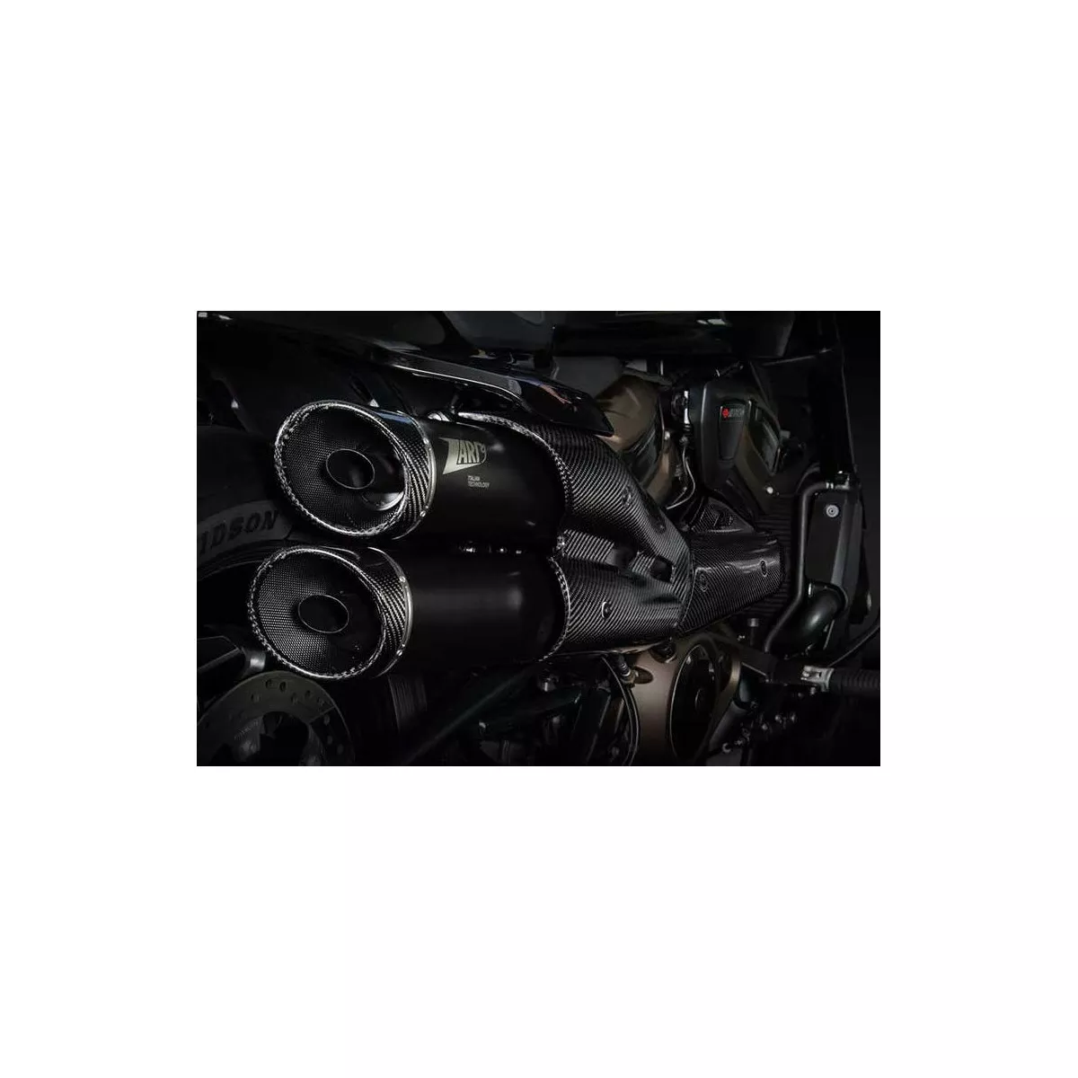 Ligne complète GT ZHD006S10SCR homologuée inox noir ZARD pour Ducati ...