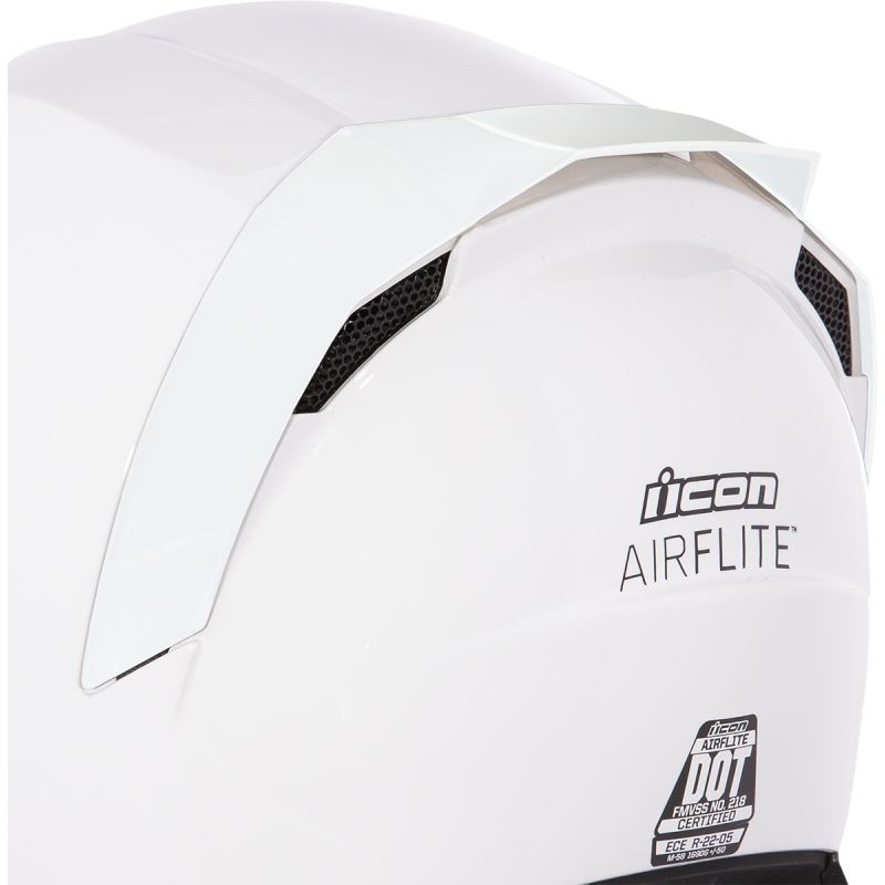 Aileron / Spoiler Icon BLANC MAT pour casque Icon Airflite - Tech2Roo