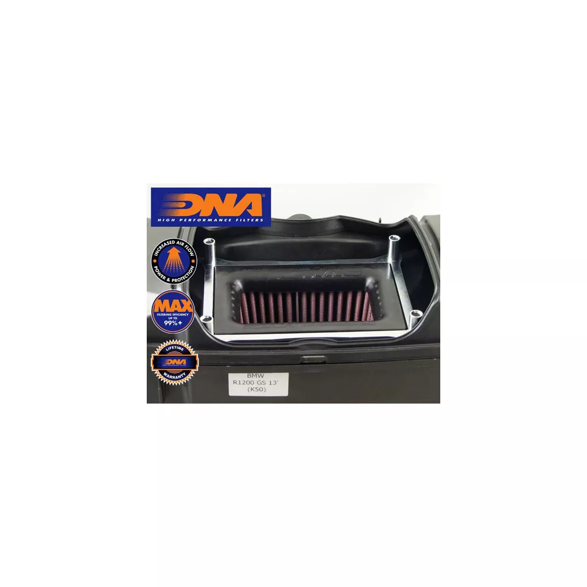 Filtre à air DNA STAGE 2 - BMW R1200GS 2013-2018, R1250GS 2019-2023 ...
