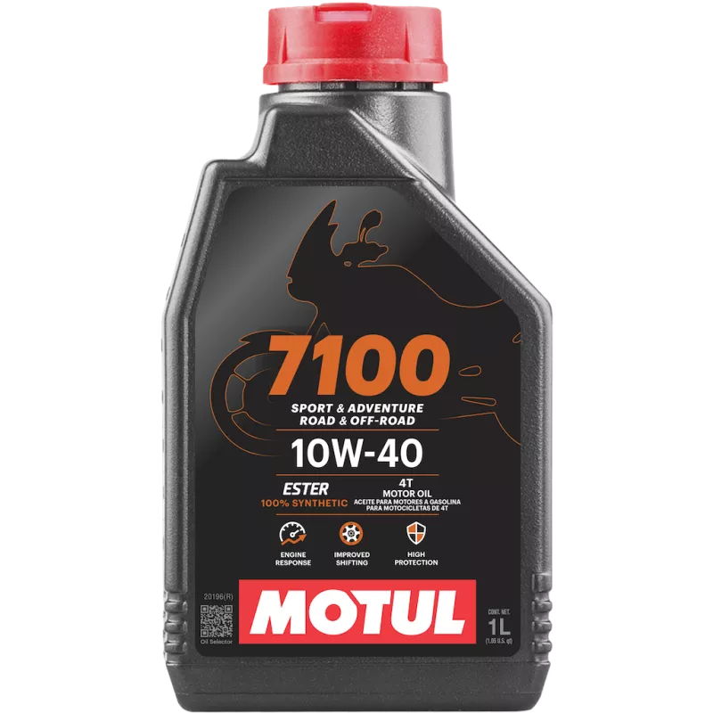 Huile moteur Motul 4T 10W40 7100 1 litre pour votre moto - Tech2Roo