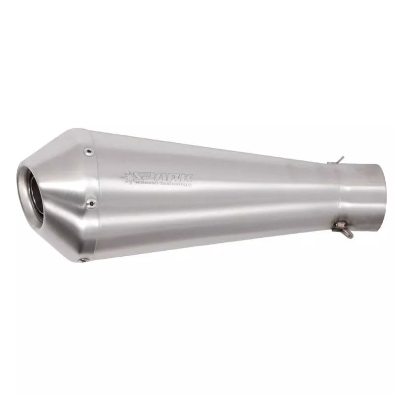 Silencieux racing universel Megaphone SPARK, inox brosse, diamètre 60mm ...