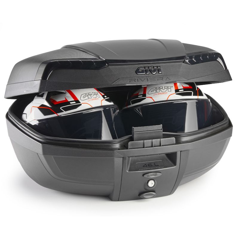 Top Case MONOLOCK GIVI E46 RIVIERA BLACK, 46 litres noir avec coque ...