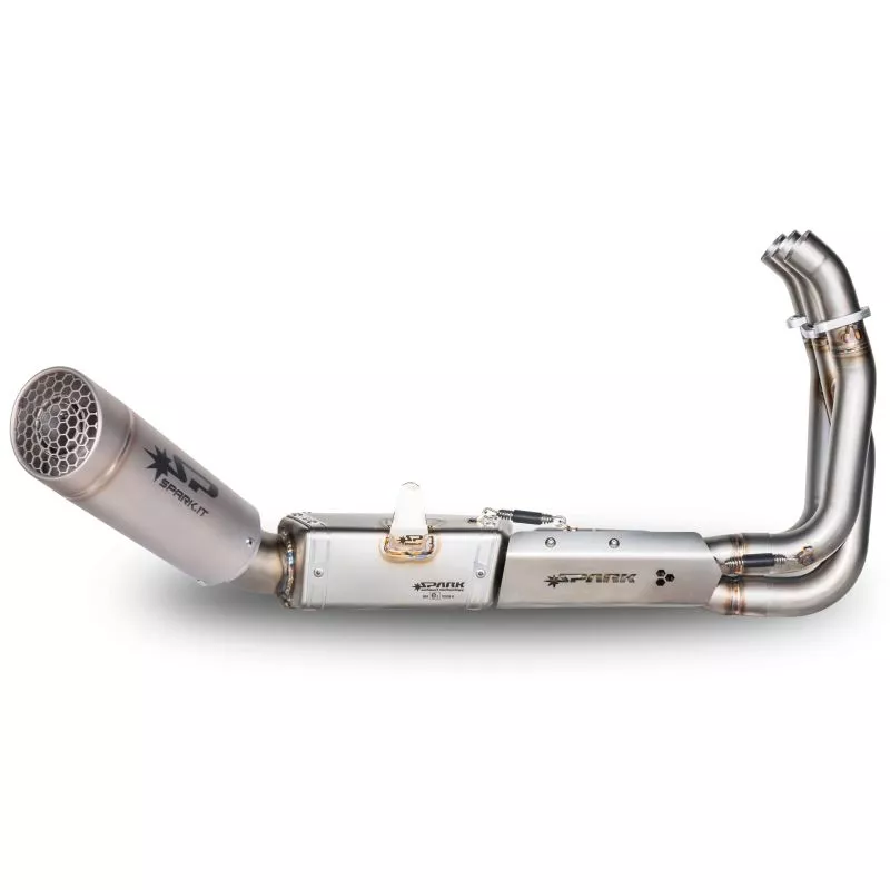 Ligne complète Spark collecteur inox + silencieux simple GRID-O Titane ...