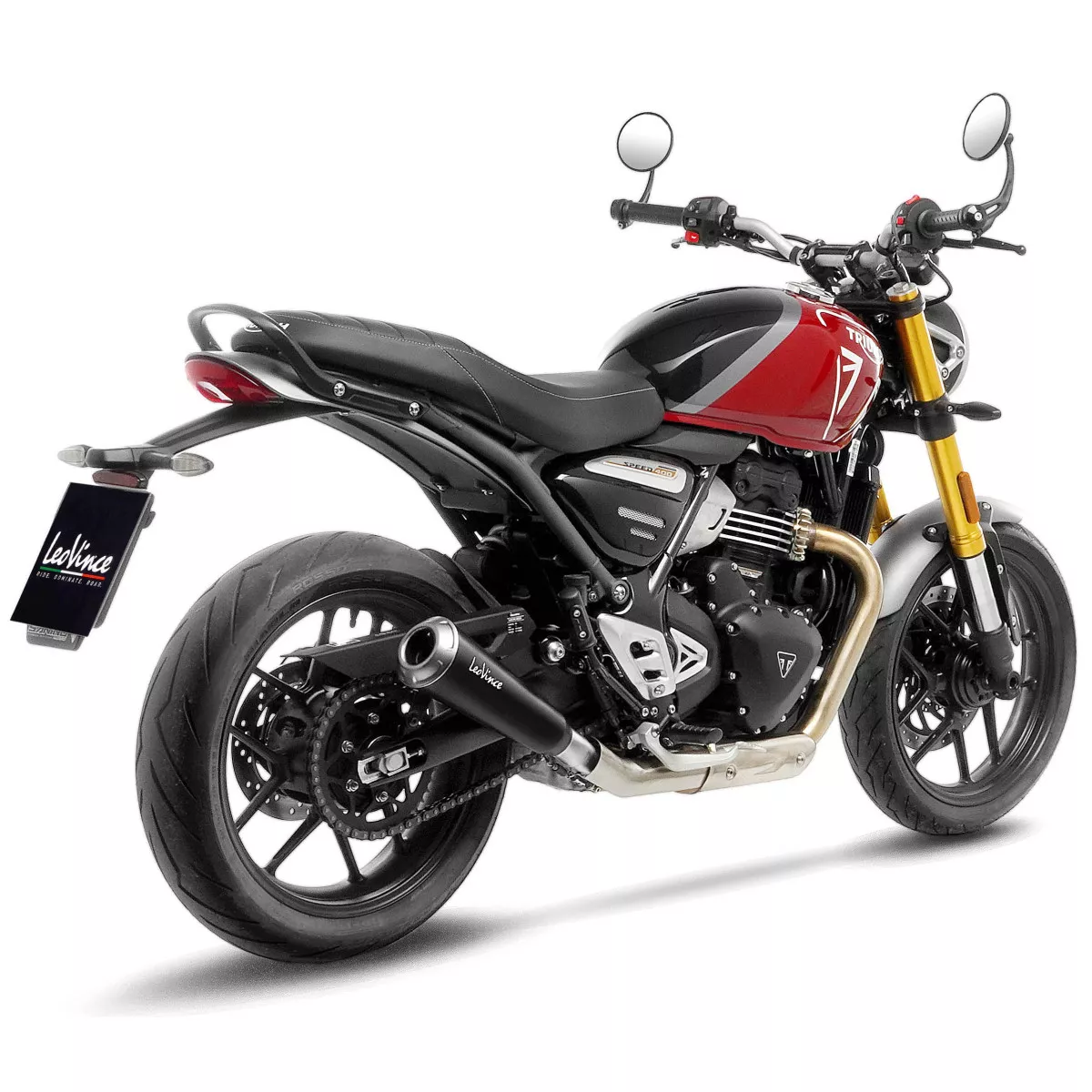 Échappement silencieux racing Slip-On LeoVince GP ONE Inox pour Triumph ...
