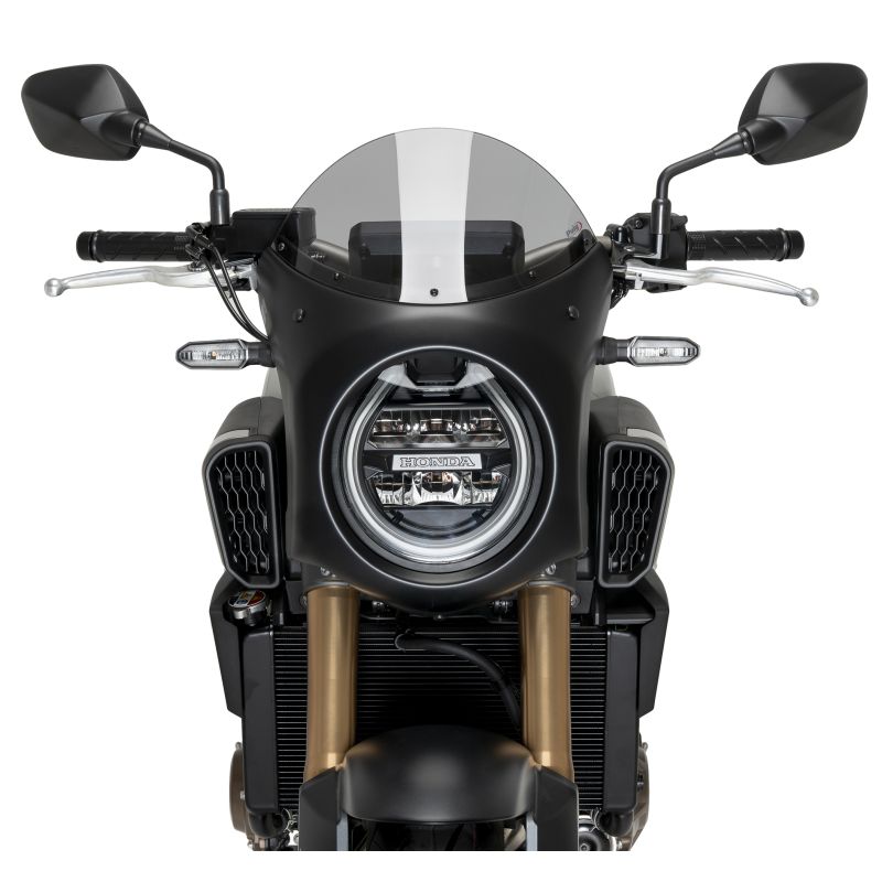 Semi-carénage Retro 21961 Puig noir mat Honda CB650R Neo Sports Café / E-CLUTCH 2024 et + - Tech2Roo