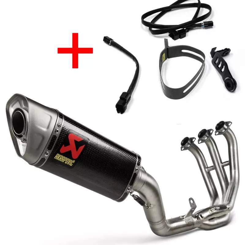 Ligne Racing Akrapovic Carbone + kit fixation pour Yamaha MT09 2024 et ...