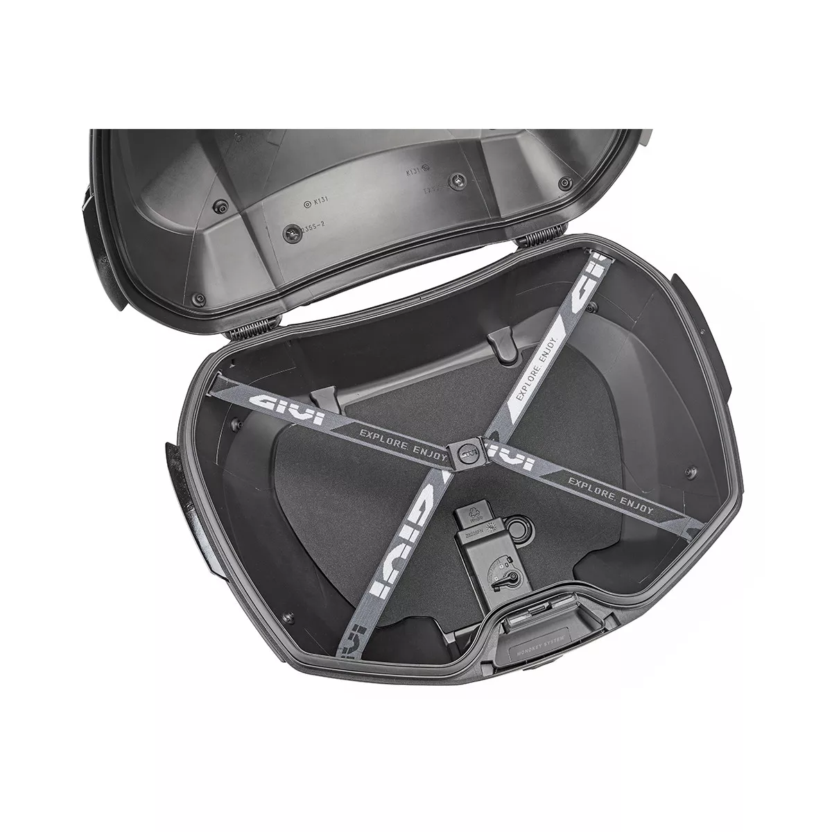 Top Case moto GIVI MONOKEY V49NB AIR Noir, 49 litres - Tech2Roo