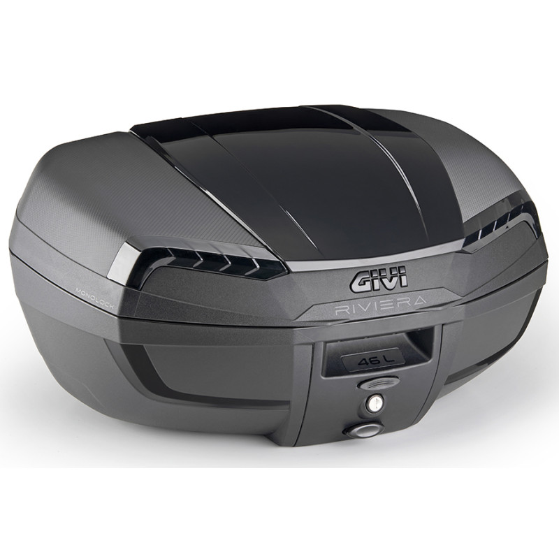 Top Case MONOLOCK GIVI E46 RIVIERA BLACK, 46 litres noir avec coque ...