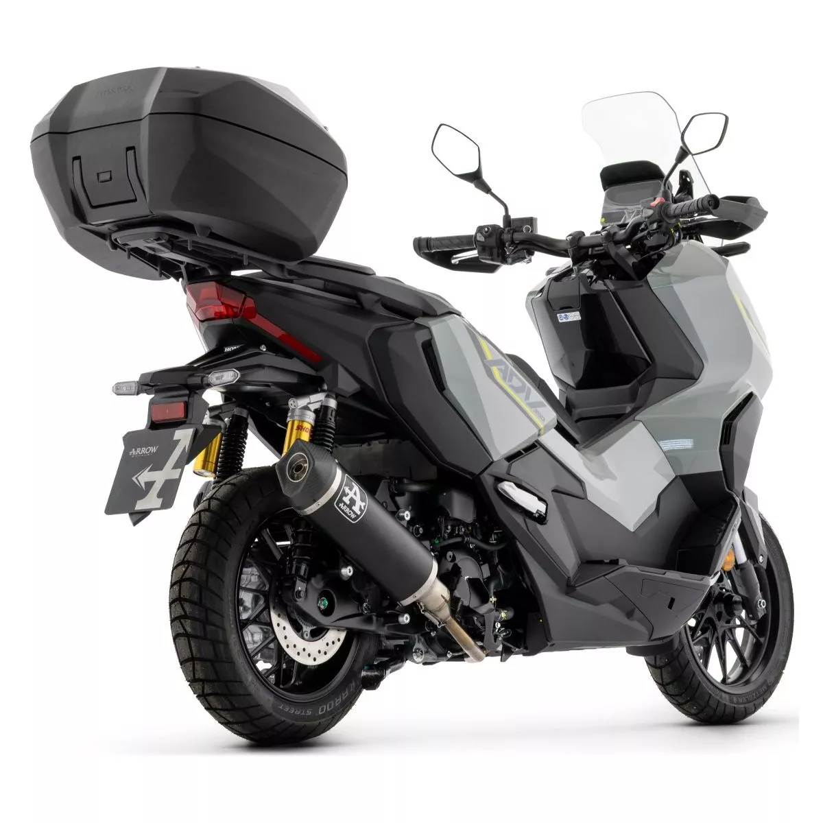 Ligne complète racing ARROW 53054AKN, silencieux URBAN Aluminium Dark ...